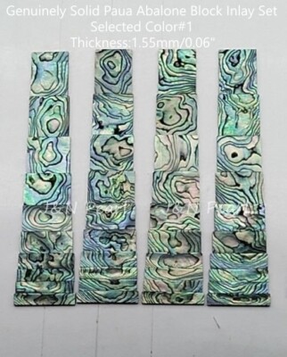 Solid Mother of Pearl & Abalone Block Set for Gibson Les Paul & Inlay ...