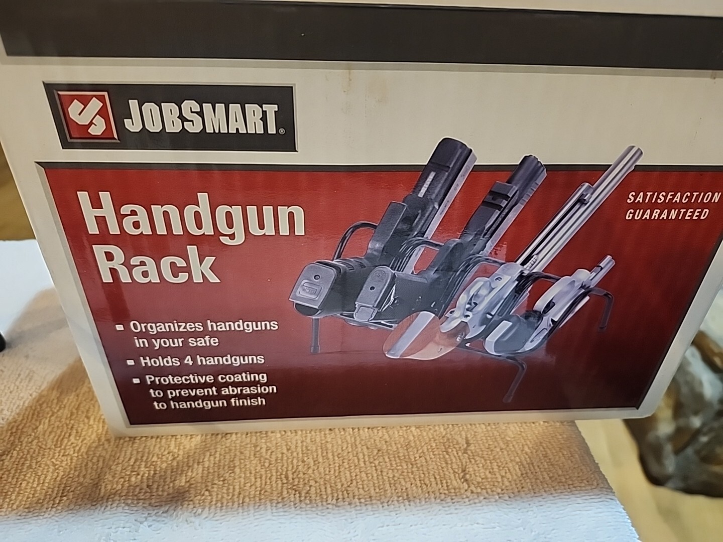 Jobsmart 4 Gun Pistol Handgun Stand Rack Firearm Storage Holder Safe ...