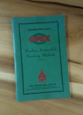 1935 Vtg SHERWIN WILLIAMS AUTOMOBILE Paint Methods BOOK ORIGINAL Opex ...