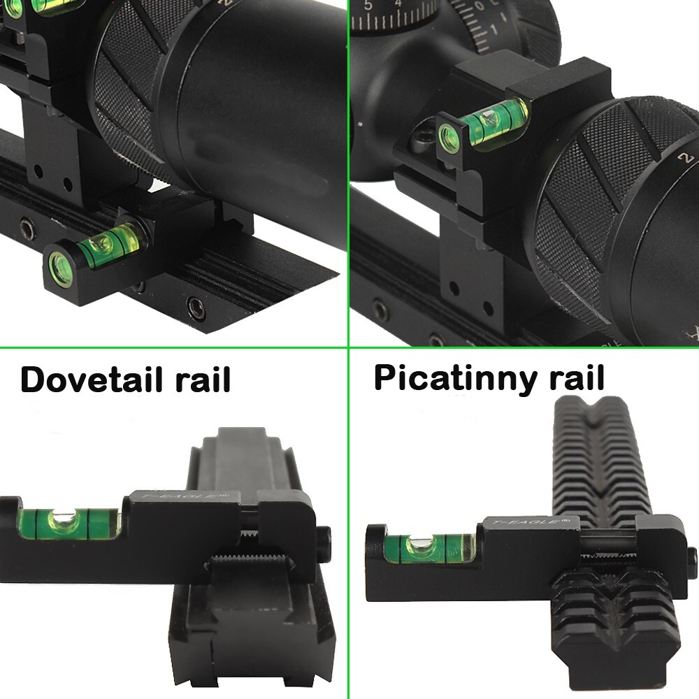 Rifle Scope Spirit Bubble Level combo with 1'' Ring Mount Holder ...
