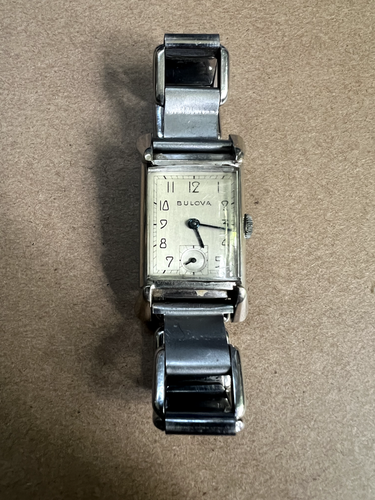 Vintage Bulova 7AP Gold Filled Mens Wrist Watch Dress Watch Mechanical ...