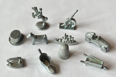 10 Monopoly Board Game Replacement Tokens 1985 Classic Replacement ...