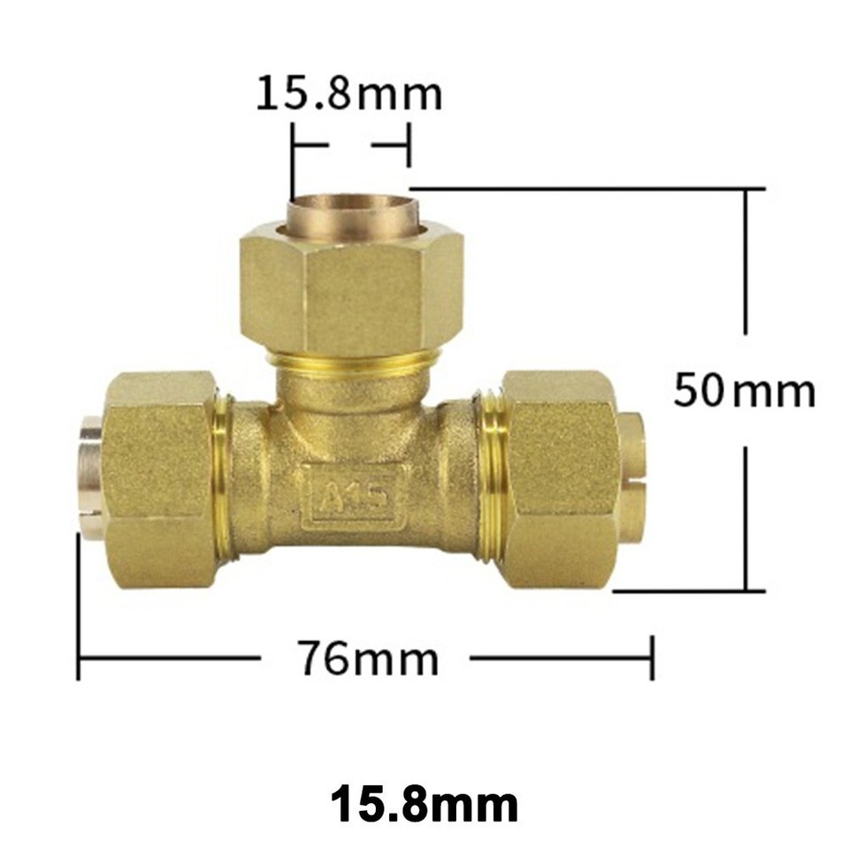 Brass Pipe T Piece Fitting with Easy Install and High Pressure ...