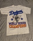 Vintage 80s Los Angeles LA Dodgers World Series Champions T-Shirt Mens ...