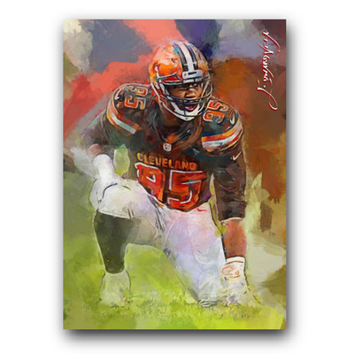 Myles Garrett #3 Art Card Limited 36/50 Edward Vela Signed (Cleveland ...