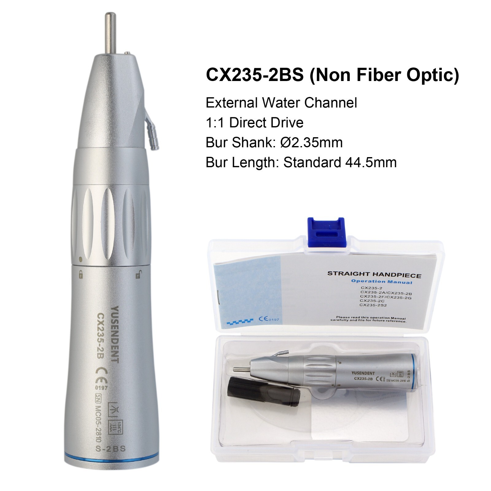COXO Dental Surgical Handpiece 1:1 Straight Nose Cone 2BS 2CS 20 Degree ...