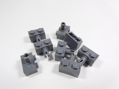 LEGO 8 Dark Bluish Gray 1x2 Bricks w/ Technic Pin Q3 | eBay
