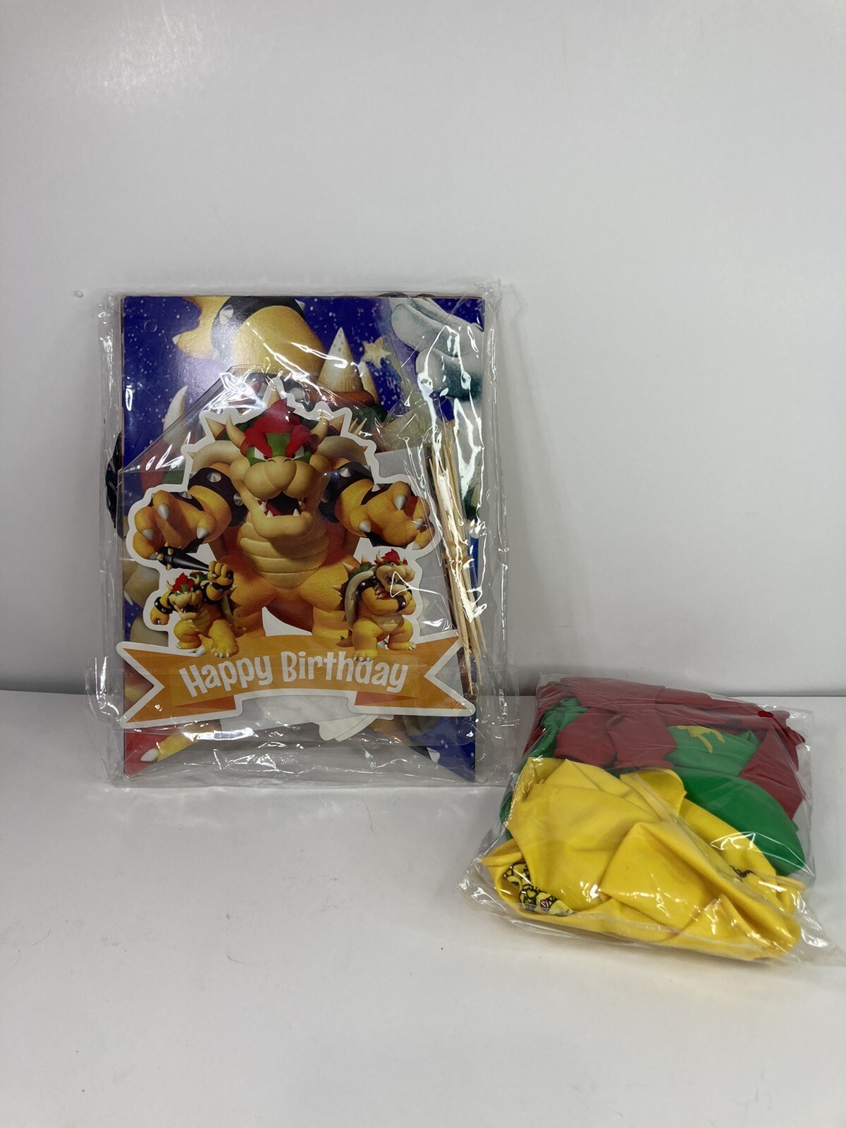Super Mario Bros Bowser Theme Birthday Party Set,Balloons Banner Cake ...