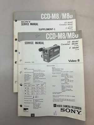 Sony CCD-M8 Original Service Manual Free Shipping | eBay