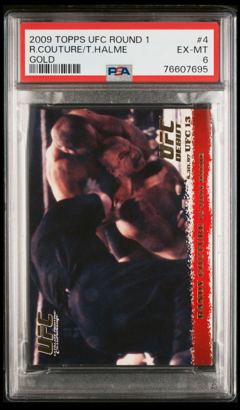 2009 Topps UFC Round 1 Randy Couture RC ROOKIE GOLD PSA 6 Undergraded ...