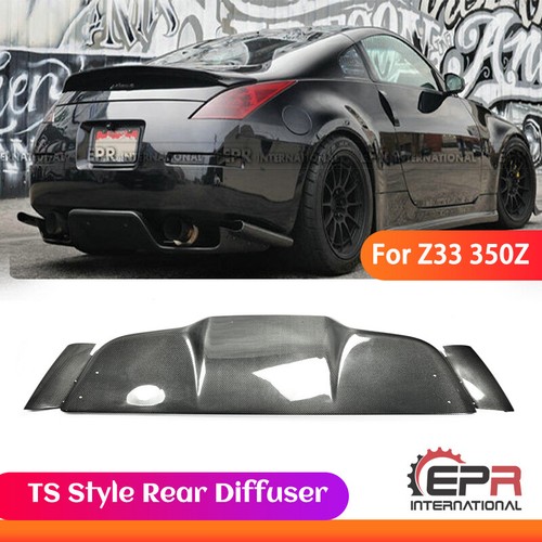 TS Rear Bumper Diffuser Kit Carbon For 03-08 Z33 350z Infiniti G35 ...