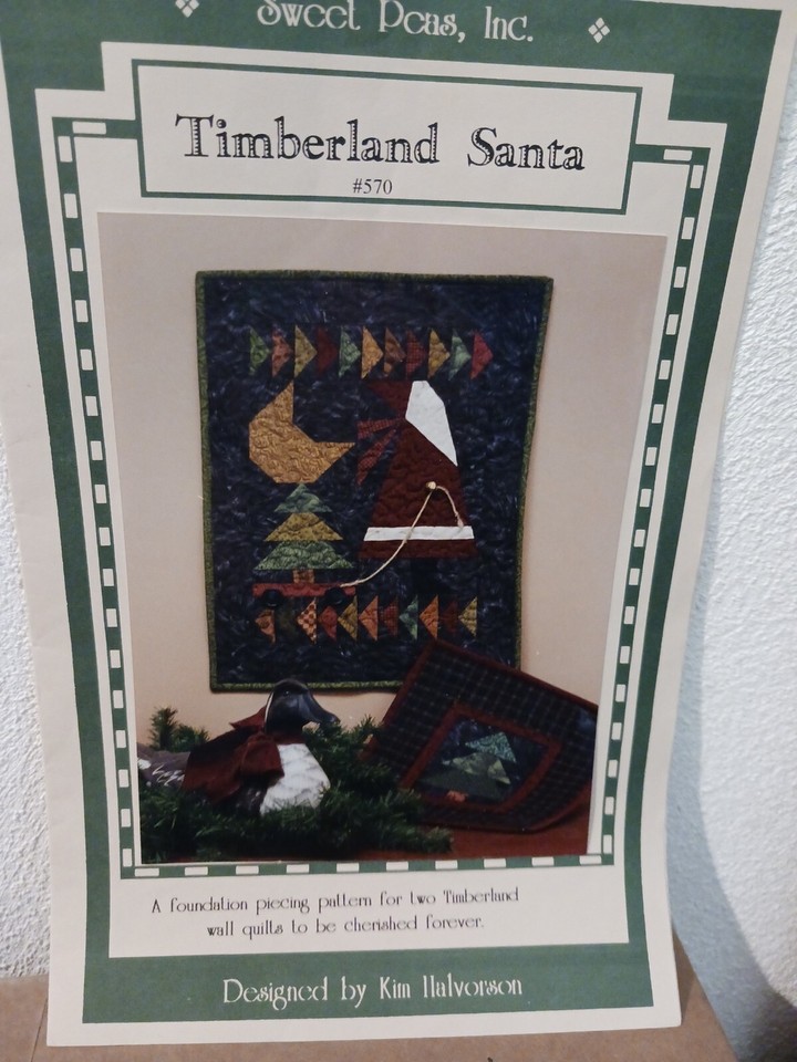 Timberland Santa foundation paper piecing wall quilt pattern Christmas ...