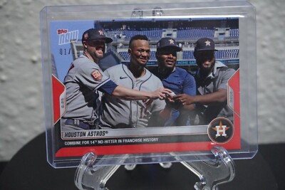 2022 TOPPS NOW #409 HOUSTON ASTROS NO HITTER RED 01/10 JAVIER, PRESLEY ...