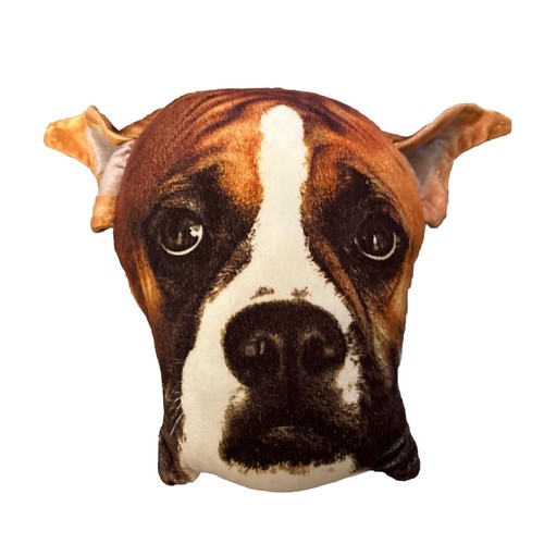 Boxer Stuffed Dog Pillow Plush Realistic Look With Tag Floppy Ears 13"H ...
