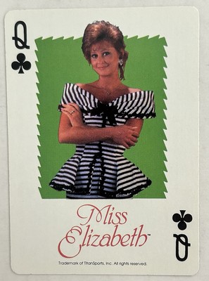 1991 WWF Miss Elizabeth Queen Of Clubs WWE Wrestling B7 | eBay