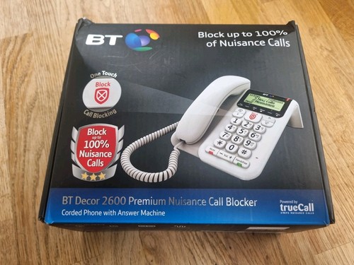 BT DECOR2600 Premium Nuisance Call Blocker Corded Telephone Handset | eBay