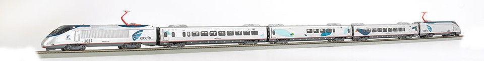 Bachmann Amtrak Acela Express Electric Train Set w/ E-Z Track HO Scale ...