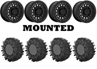 Kit 4 Interco Aqua Torque 30x10-14 on Parker Beadlock Matte Black Nar ...