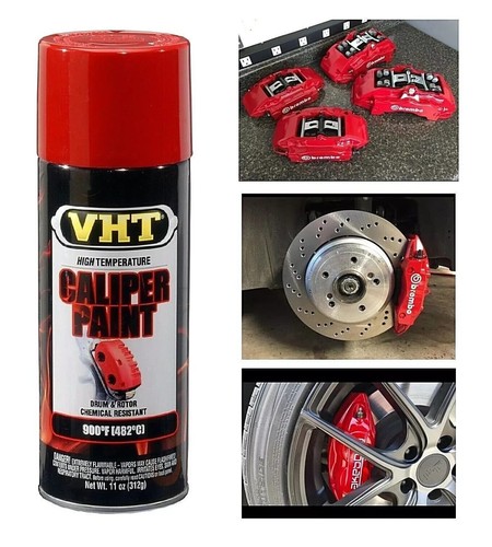 Caliper Paint High Temp Coat Spray Can Red Brake Gloss Drum Rotor ...