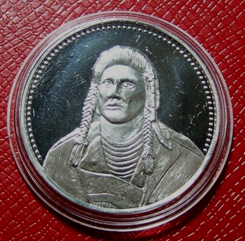 Chief Joseph-Nez Perce Tribe Proof Round 1 Troy oz. .925 Fine Silver | eBay