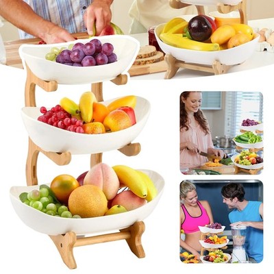 3 Tier Fruit Stand Vegetable Bowl Basket Rack Kitchen Storage Basket ...