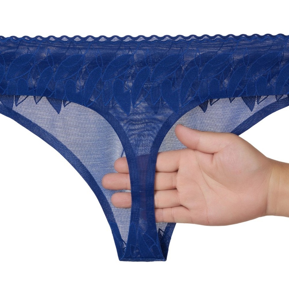 Men Smooth Seamless G String Low Rise Lace T Back Underwear Breathable ...