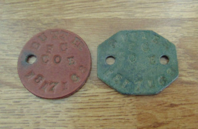 ORIGINAL WWII BRITISH ARMY IDENTIFICATIONS DISCS / DOG TAGS - BUTTER ...