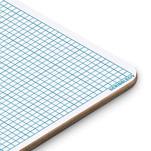 9x12 Inch Dry Erase Grid Whiteboard Double Sided Grid Board for School ...