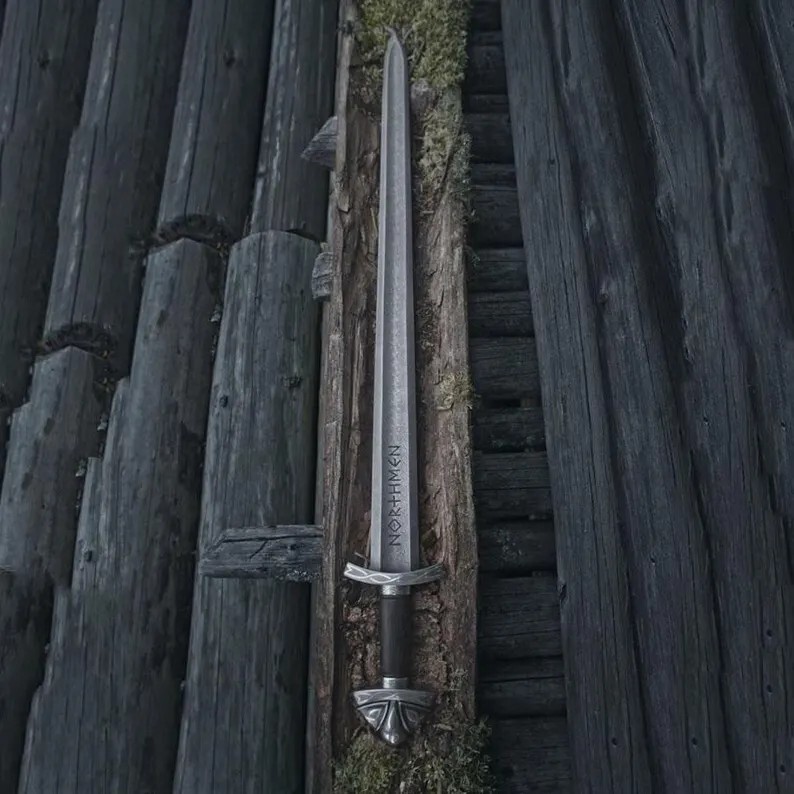 Northman Damascus Handmade Viking Sword With Scabbard Custom Real Medieval Sword | eBay
