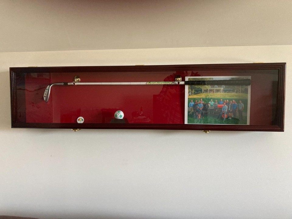 Golf Club Display Case 1-2 Cherry & Green Putter Iron Driver Ball ...
