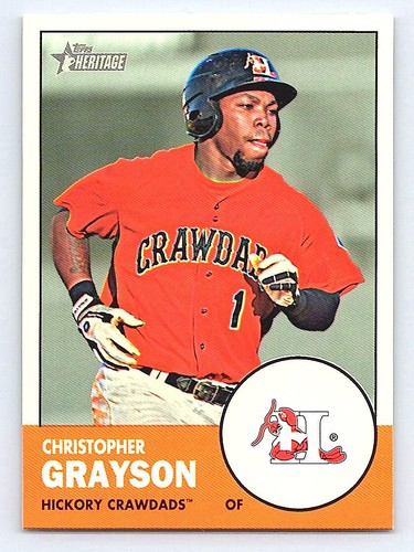 2012 Topps Heritage Minor League Christopher Grayson #169 Hickory ...