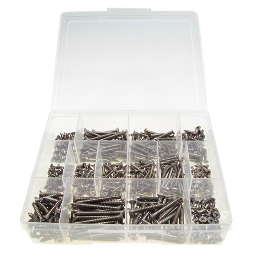 Qty 1 Assortment Kit 540 Piece 6g - 10g CSK Phillip Self Tap Screw G304 ...
