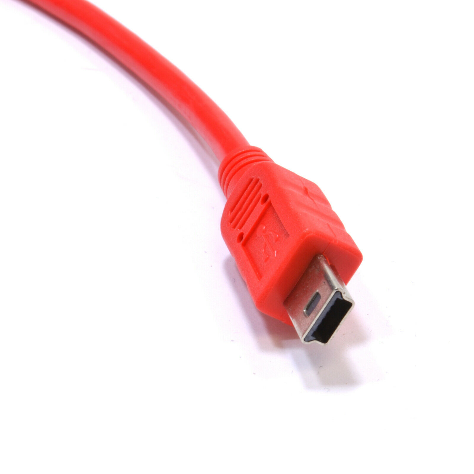 1m USB Mini 2.0 A To MINI B Data and Charging Shielded Cable RED ...