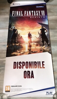 FINAL FANTASY VII 7 REBIRTH PS5 SQUARE ENIX PROMO OFFICIAL STORE POSTER ...