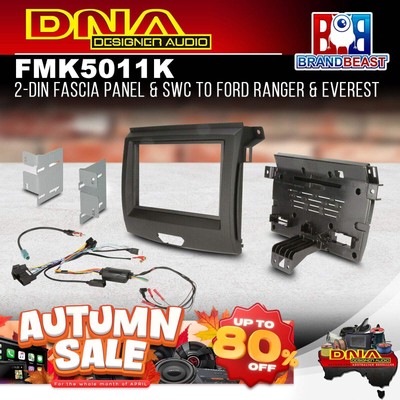 DNA FM-K5011K Double DIN Fascia Panel & SWC To Ford Ranger & Everestt ...