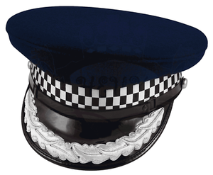 British Deputy Chief Constable Single Silver Oak Leaf Peaked Cap ...