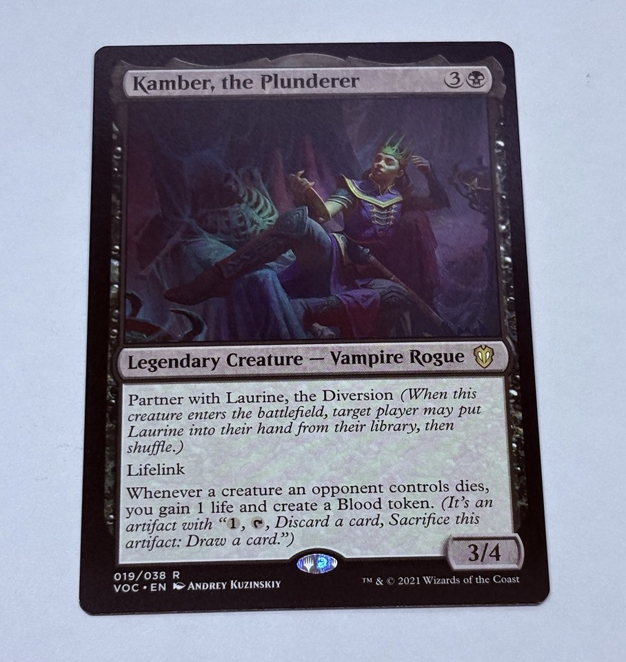 Kamber, The Plunderer 019/038 Magic The Gathering Trading Card MTG Tc7 ...