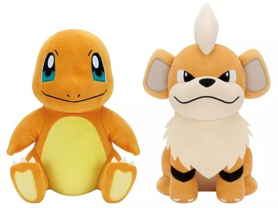 Peluche Pokemon Charmander & Growlithe Mofugutto - Pokémon Japon ...