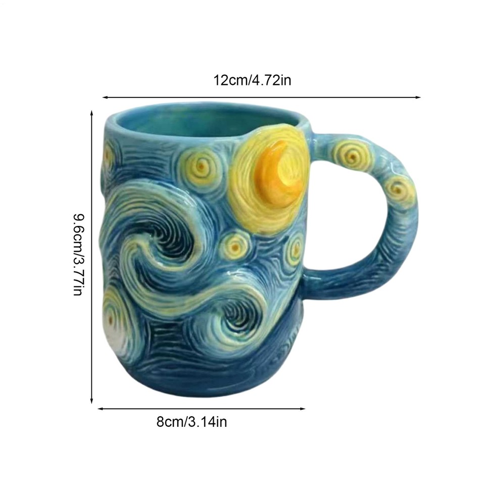 Van Gogh's "Starry Night" Art Cup 13-Ounce Famous Painting Resin Coffee ...