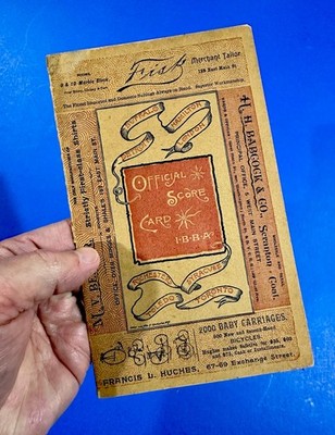 1889 BUFFALO BISONS @ ROCHESTER JINGOES International Assoc Baseball ...