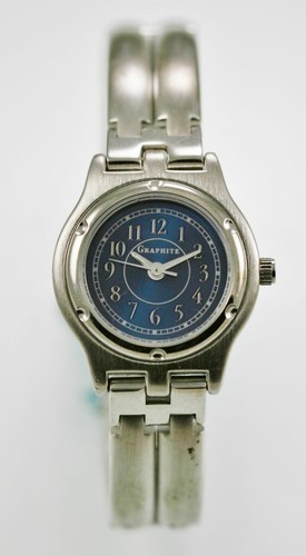 Graphite Watch Womens Silver Stainless Steel Water Resistant Battery ...