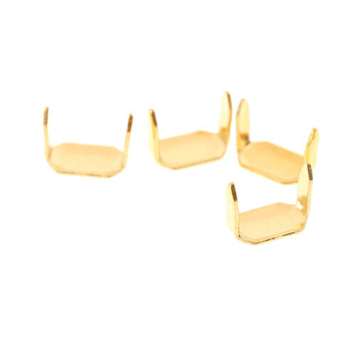50PCS Brass Leather Staples Two Prong For Belt Loops Keeper Connect ...