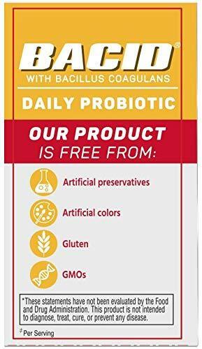 Bacid Probiotic Dietary Supplement Caplets 100ct 363736105068a2670 for ...
