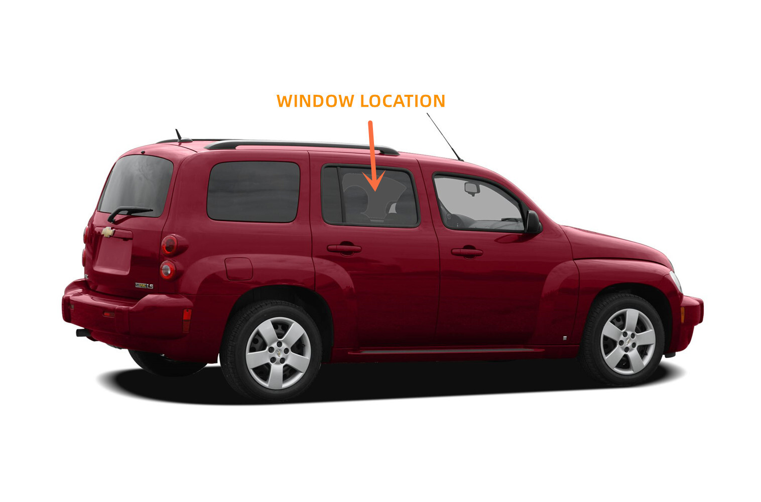 Passenger/Right Rear Door Window Glass For 06-11 Chevy HHR 4 Door ...