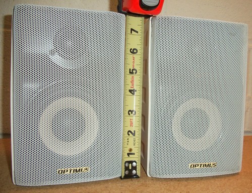 Lot of 2 Realistic Optimus PRO X7 White Metal Shielded Bookshelf ...