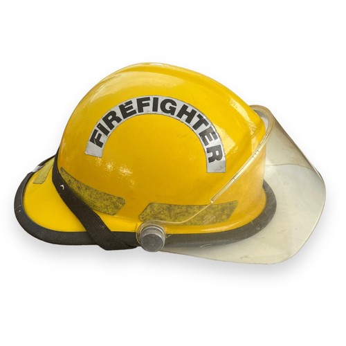 Vintage MSA Defender Model G Yellow Fire Fighter Helmet MFG 3/1995 Size ...