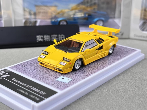 FY 1:64 Yellow Countach LP5000 QV Racing Sports Model Diecast Metal Car ...