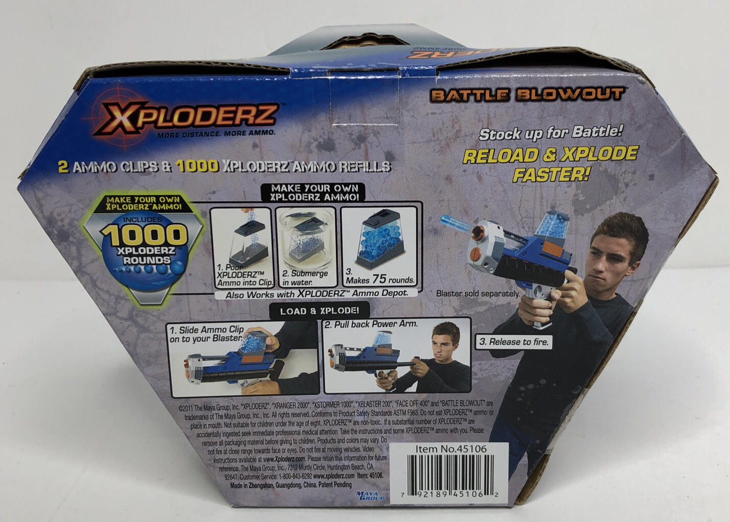 Xploderz 1000 Count Refill Rounds 2 Ammo Clips Battle BLOWOUT for sale ...