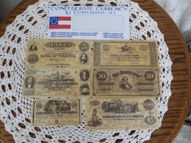 Reproduction Confederate Currency 1st Confederate Set | eBay