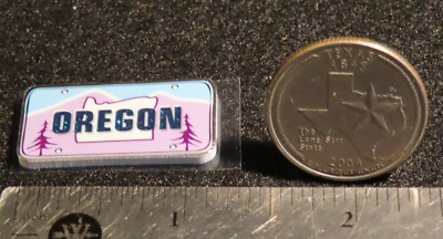 Oregon License Plate Paper on Foam Sticker Wall Auto Decor 1:12 ...